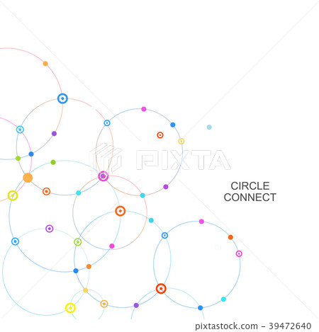 Connect circle and point with intersections - Stock Illustration ...