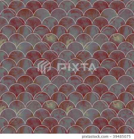 Fish scale wave japanese seamless pattern - Stock Illustration ...