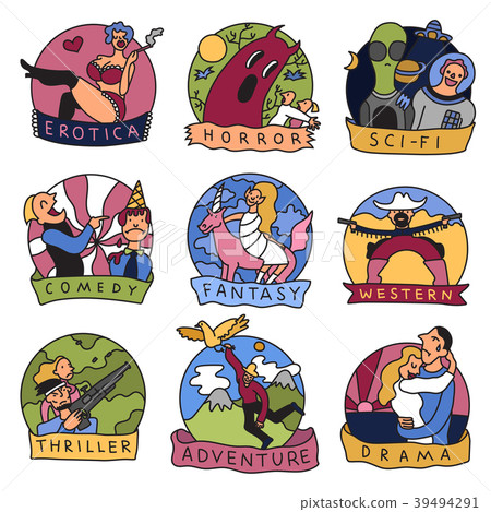Cinema Genres Set - Stock Illustration [39494291] - PIXTA