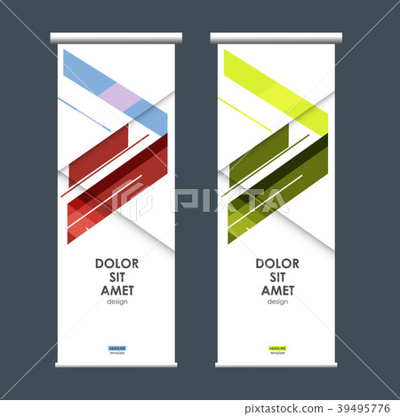 Roll up design template with abstract line - Stock Illustration ...