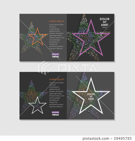 Vector business brochure design with star symbol - Stock Illustration ...
