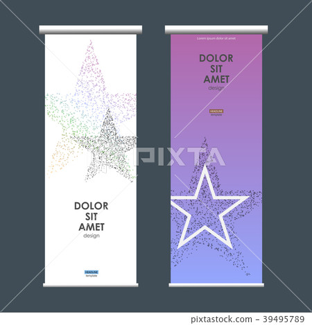 Vector business roll up design with star symbol - Stock Illustration ...