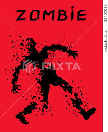 Riddled bullets zombie soldier silhouette. Vector - Stock Illustration ...