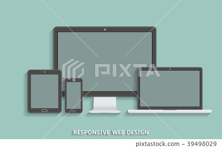 Modern devices template for responsive design - Stock Illustration ...