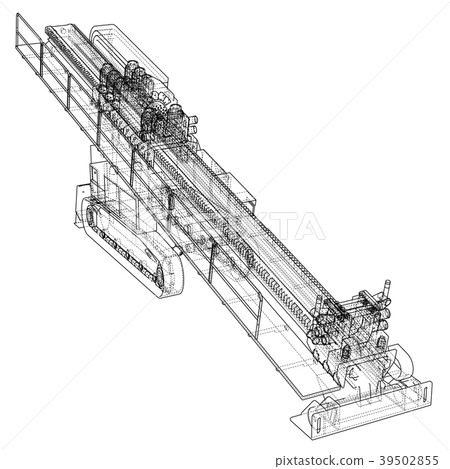 Horizontal directional drilling machine vector - Stock Illustration ...