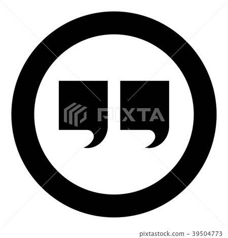 Citation icon black color in circle - Stock Illustration [39504773] - PIXTA