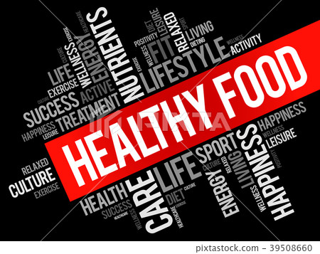 Healthy Food word cloud background - Stock Illustration [39508660] - PIXTA