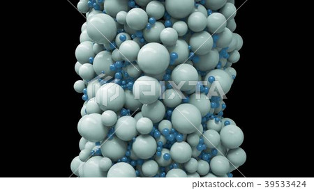 Colorful abstract chaotic structure balls - Stock Illustration ...