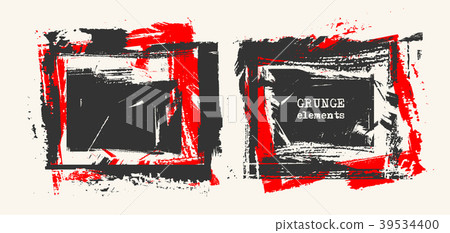 Set of grunge template backgrounds - Stock Illustration [39534400] - PIXTA