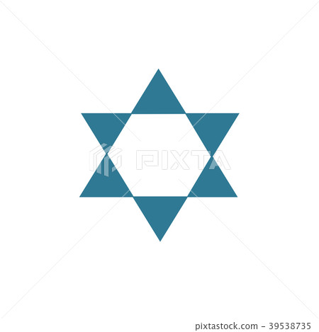 Star of david shape icon in flat design - Stock Illustration [39538735 ...