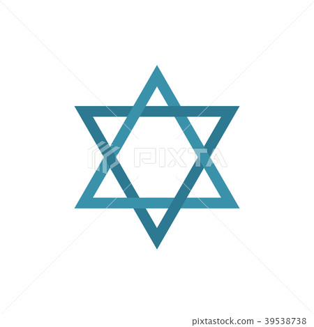 Star of david shape icon in flat design - Stock Illustration [39538738 ...