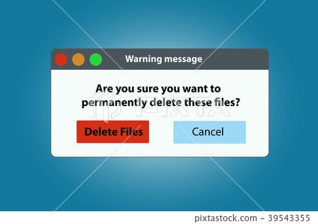 Delete files dialog window - Stock Illustration [39543355] - PIXTA