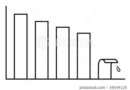 Bar graph black and white - Stock Illustration [39544126] - PIXTA