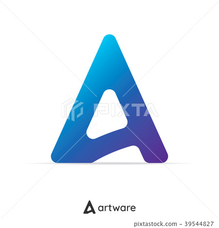 simple initial letter A logo. modern apps logo - Stock Illustration ...
