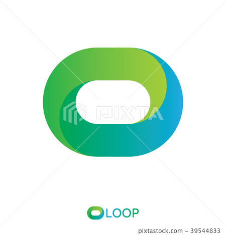 nature twisted loop oval letter o logo. - Stock Illustration [39544833 ...