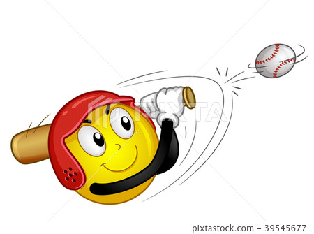 Mascot Smiley Baseball Illustration - Stock Illustration [39545677] - PIXTA