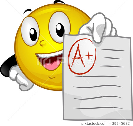 Mascot Smiley Exam Illustration - Stock Illustration [39545682] - PIXTA