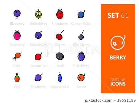 Outline color icons set - Stock Illustration [39551189] - PIXTA