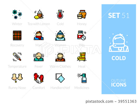 Outline color icons set - Stock Illustration [39551363] - PIXTA