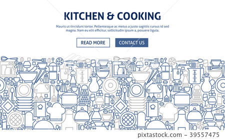 Kitchen Cooking Banner Design - Stock Illustration [39557475] - PIXTA