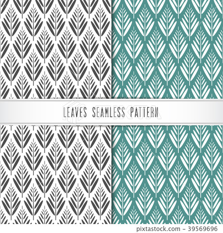 Vector leaves seamless pattern. - Stock Illustration [39569696] - PIXTA