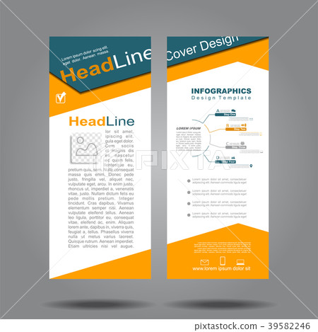 Design vertical template flyer banner. Vector - Stock Illustration ...
