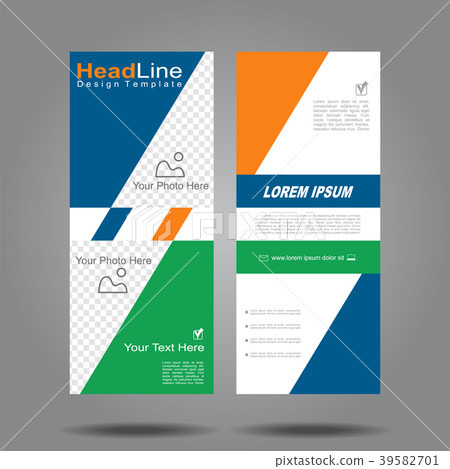 Design vertical template flyer banner. Vector - Stock Illustration ...