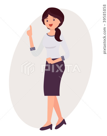 Cartoon character vector design female woman girl - Stock Illustration ...