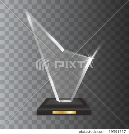 Transparent Realistic Acrylic Glass Trophy Award - Stock Illustration ...