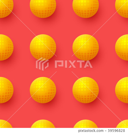 Abstract seamless pattern with 3d yellow balls - Stock Illustration ...