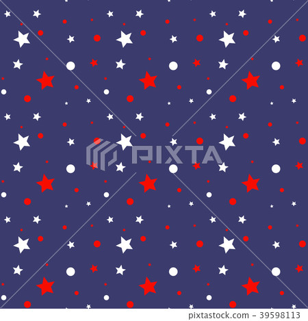 Seamless pattern in american national colors. - Stock Illustration ...