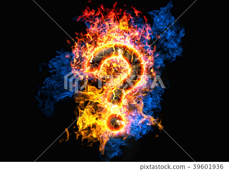 Question mark of flame - Stock Illustration [39601936] - PIXTA