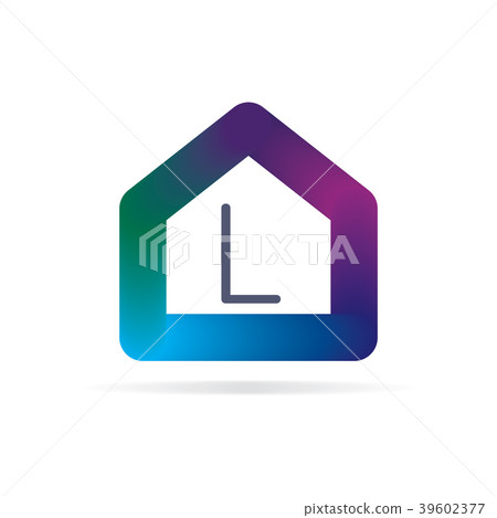 house logo with letter L sign. logo template - Stock Illustration ...