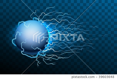 Lightning storm ball - Stock Illustration [39603648] - PIXTA