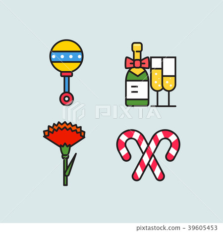 Set of Icon for Event or special days vector... - Stock Illustration ...