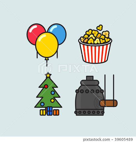 Set of Icon for Event or special days vector... - Stock Illustration ...