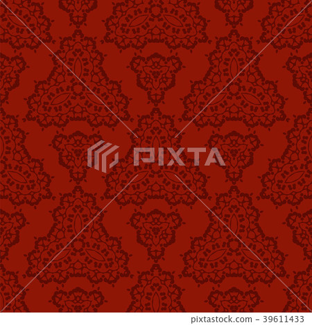 Red Ornamental Seamless Pattern - Stock Illustration [39611433] - PIXTA