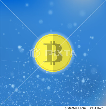Yellow Bitcoin Icon. Crypto Currency Concept - Stock Illustration ...