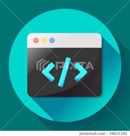 Coding icon vector flat program app - Stock Illustration [39615180] - PIXTA