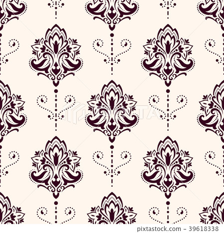 Vector damask seamless pattern - Stock Illustration [39618338] - PIXTA