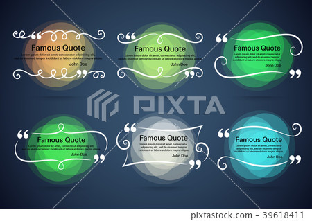 quote vector border set - Stock Illustration [39618411] - PIXTA