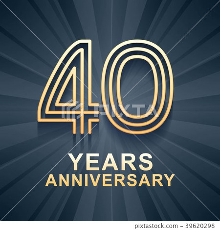 40 years anniversary celebration vector icon, logo - Stock Illustration ...