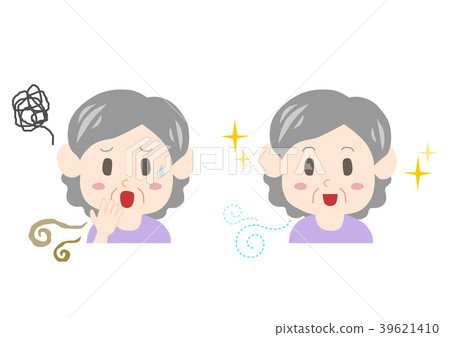 Woman trouble elderly person smell illustration... - Stock Illustration ...