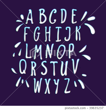 Hand lettering alphabet - Stock Illustration [39635237] - PIXTA
