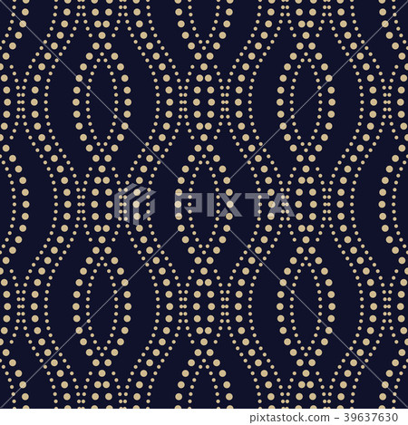 The geometric pattern with wavy lines, points. - Stock Illustration ...