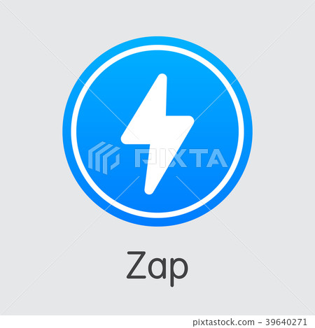 Zap Blockchain Cryptocurrency. Vector ZAP Sign - Stock Illustration ...