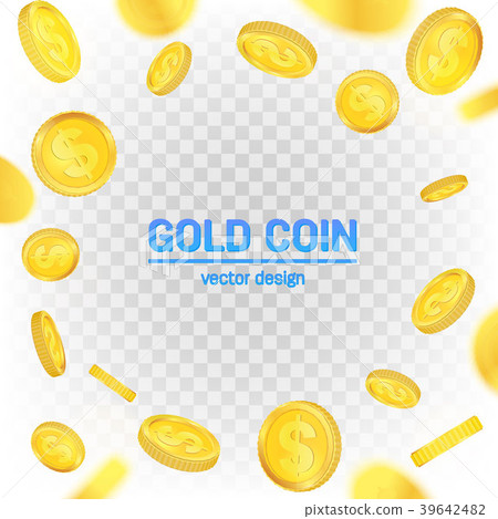 Creative vector illustration of 3d gold coins - Stock Illustration ...