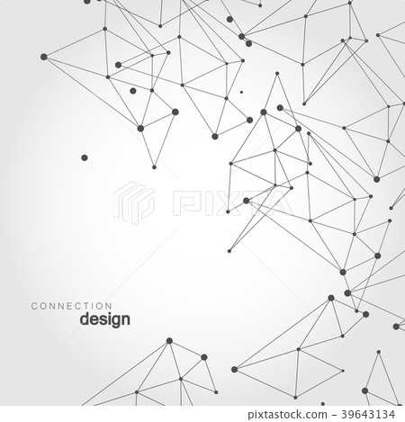 Vector network connection and atom design - Stock Illustration ...
