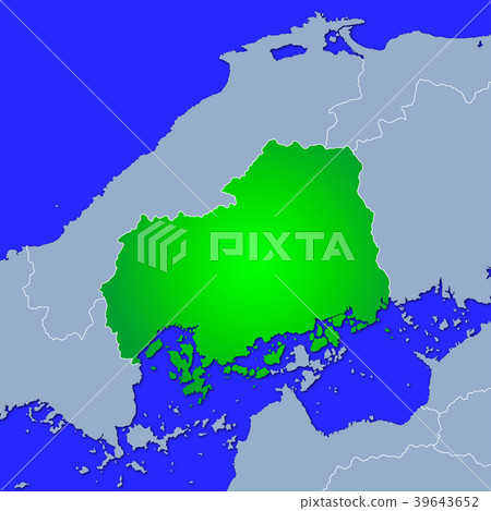 Hiroshima ken map - Stock Illustration [39643652] - PIXTA