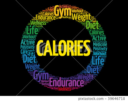 CALORIES circle stamp word cloud - Stock Illustration [39646718] - PIXTA